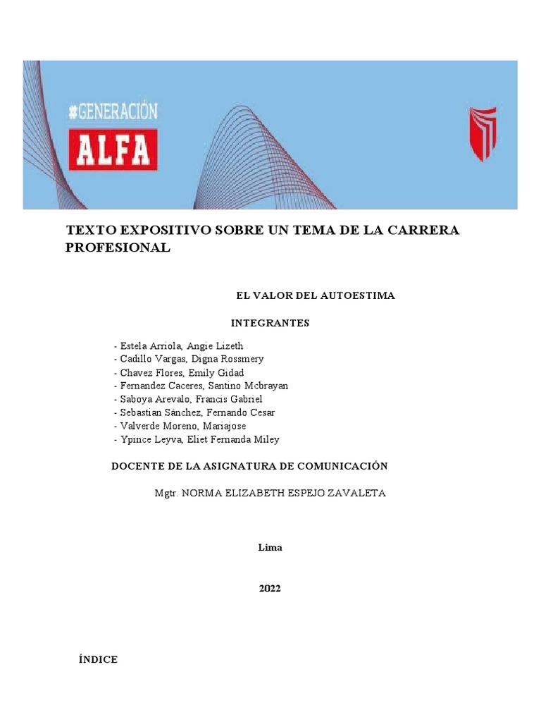 Modelo Del Texto Expositivo Sobre Mi Carrera Profesional | PDF | La risa | Sicología