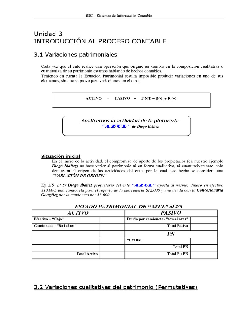 Variaciones Patrimoniales en Contabilidad | PDF