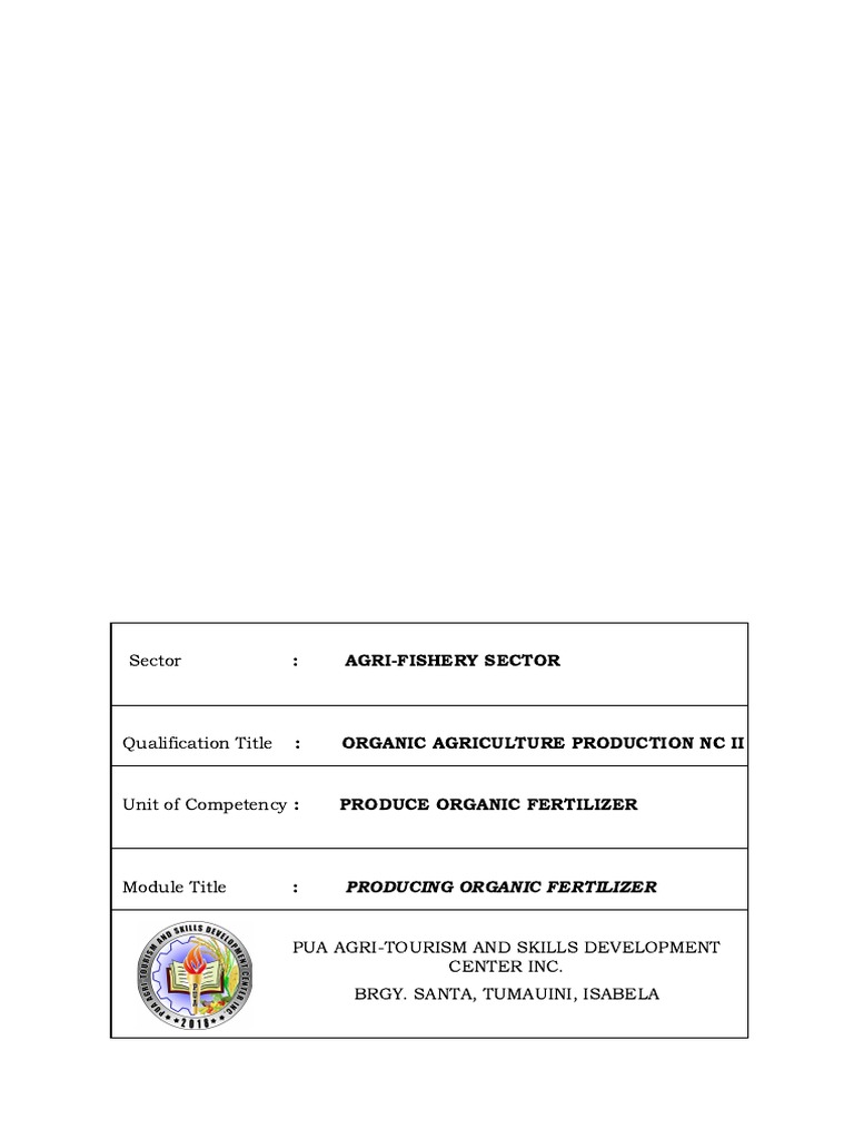 CBLM - Pts - Produce Organic Vegetable | PDF