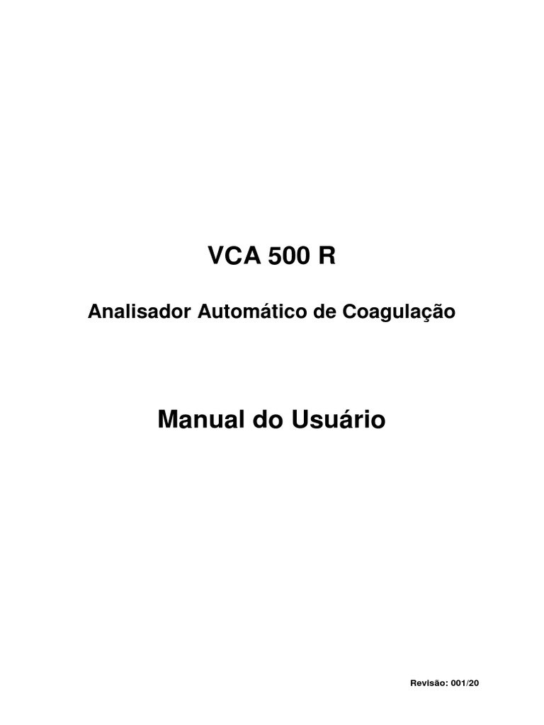 Manual do Analisador VCA 500 R | PDF | Fonte de energia