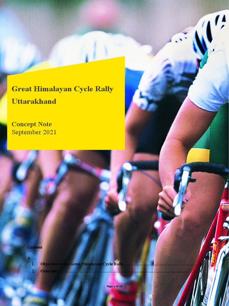 Great Himalayan Cycle Rally Plan | PDF | Tourism | Economies