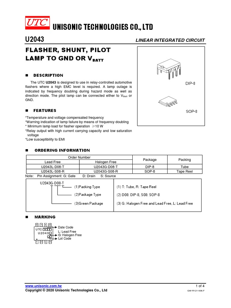 U2043 Utc | PDF | Relay | Resistor