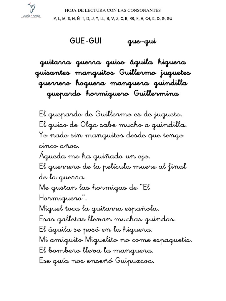 La Bibliotecaria G (Ge-Gi-Gue-Gui) | PDF