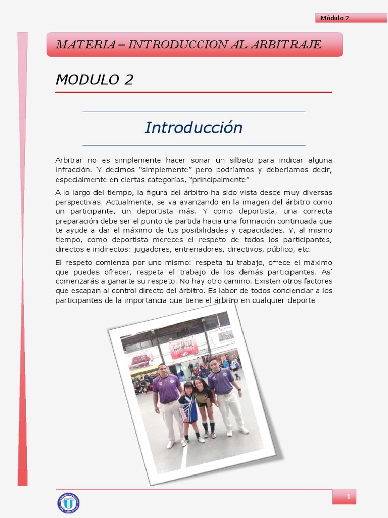 Introducción: Modulo 2 | PDF | Árbitro | Asociación de Futbol