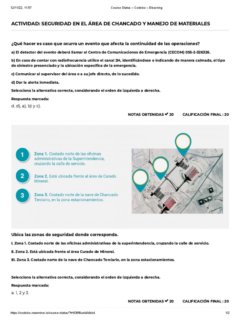 Course Status Codelco | PDF