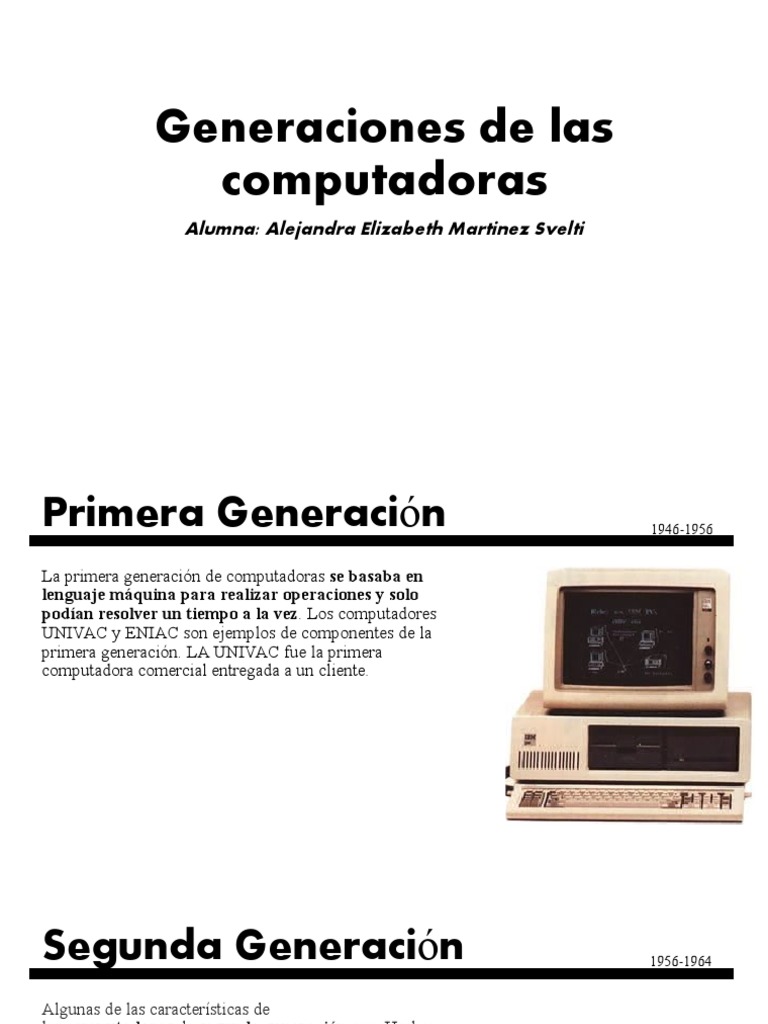 Generaciones de Las Computadoras | PDF