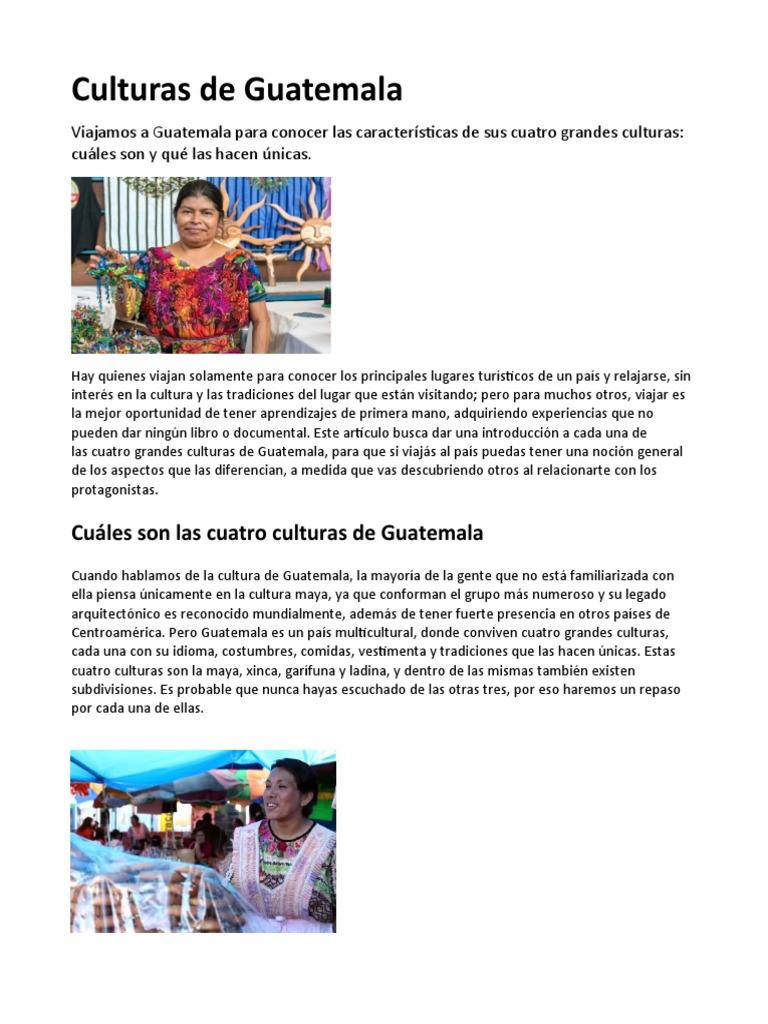 Culturas de Guatemala | PDF