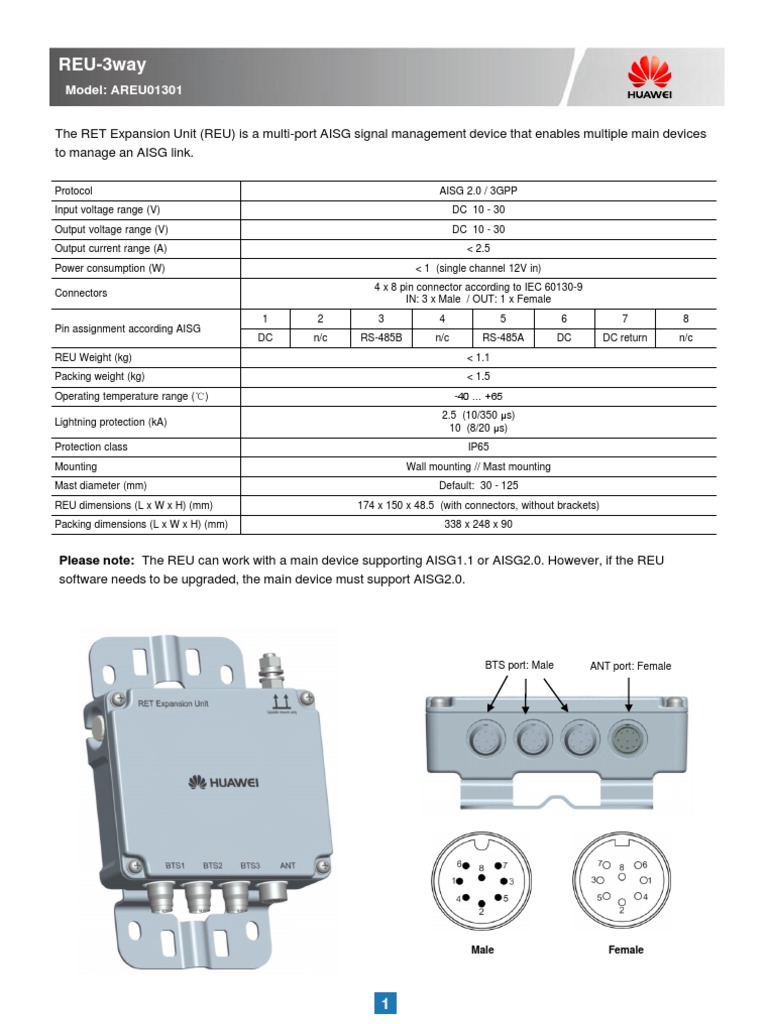 REU-AREU01301 Datasheet | PDF