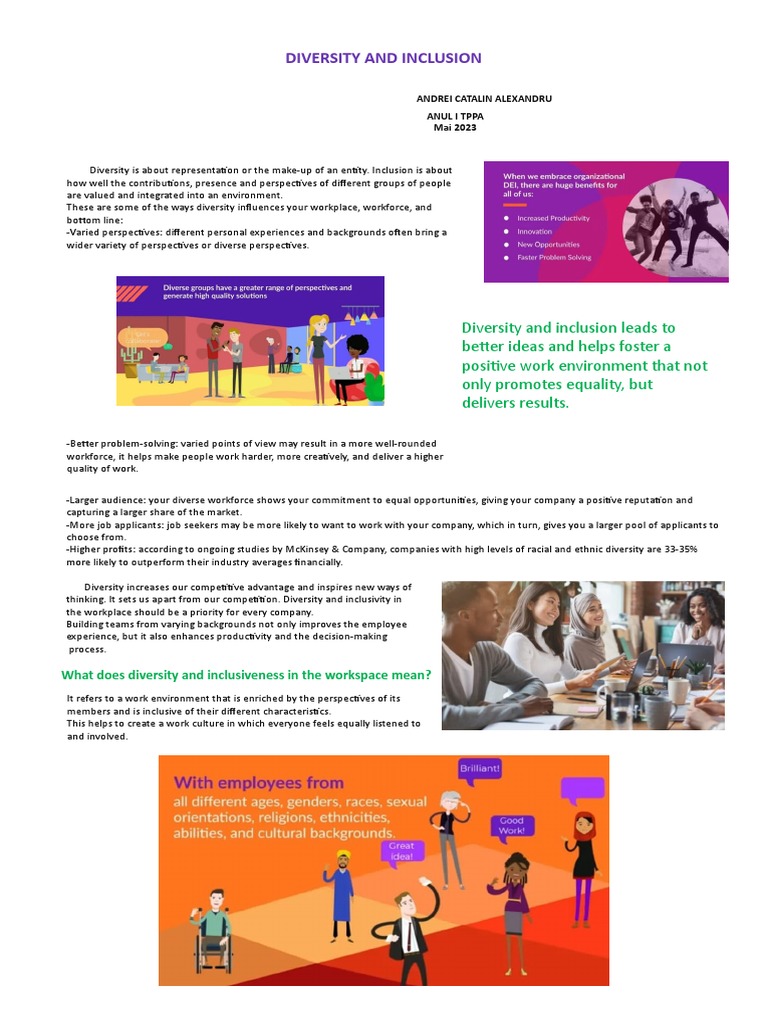 Diversity and Inclusion ANDREI CATALIN ALEXANDRU | PDF