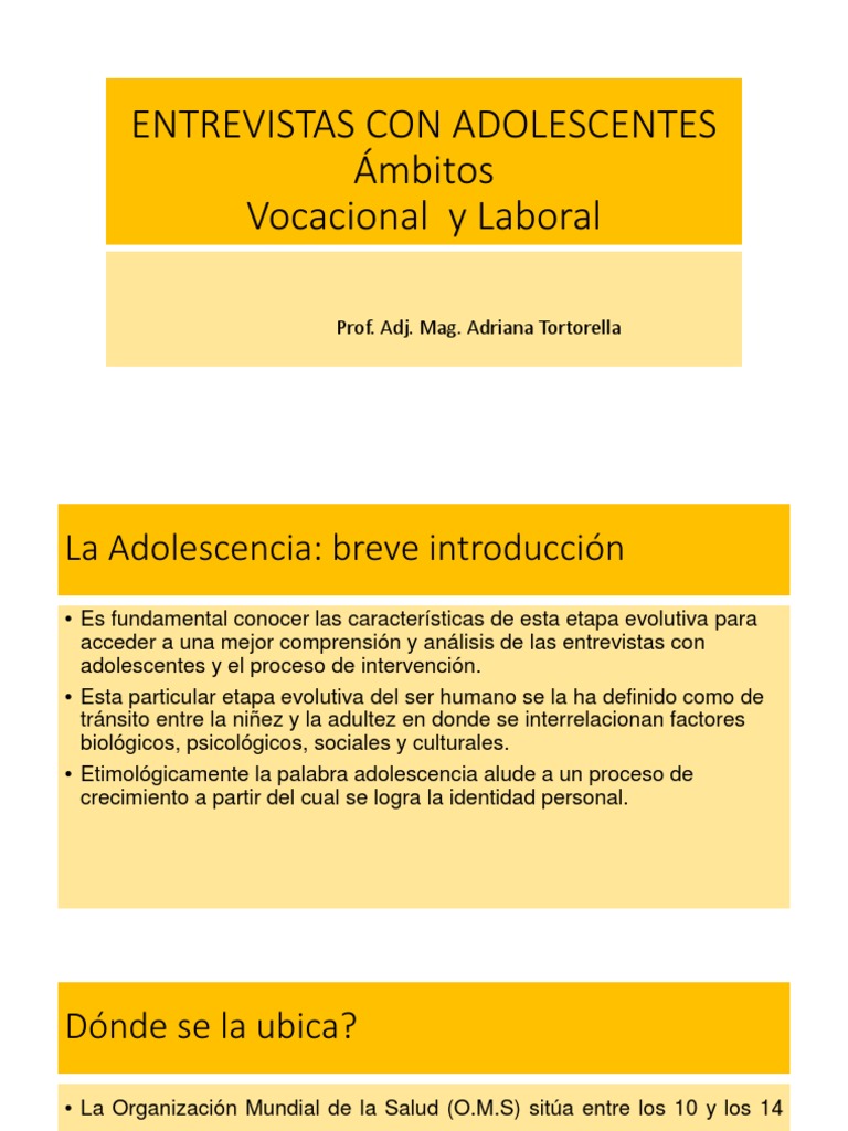 La Entrevista Con Adolescentes | PDF | Adolescencia | Sicología