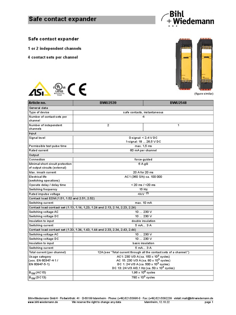 En Data Sheet 2539 2548 | PDF | Switch | Physical Quantities