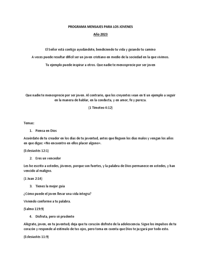 Programa Jovenes Los Alcarrizos | PDF