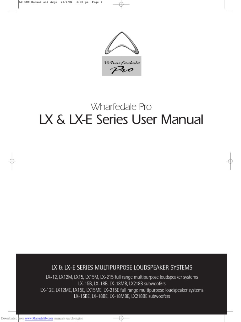 Wharfedale Pro LX | PDF