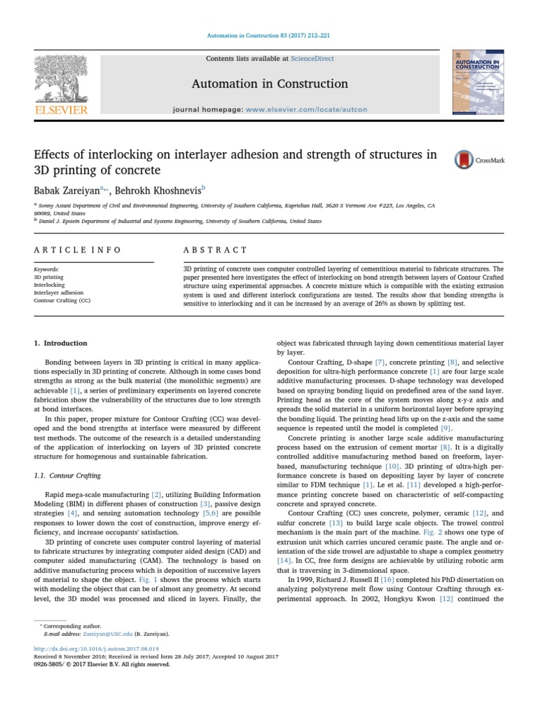 Effects of Interlocking On Interlayer Adhesion and Strength of ...