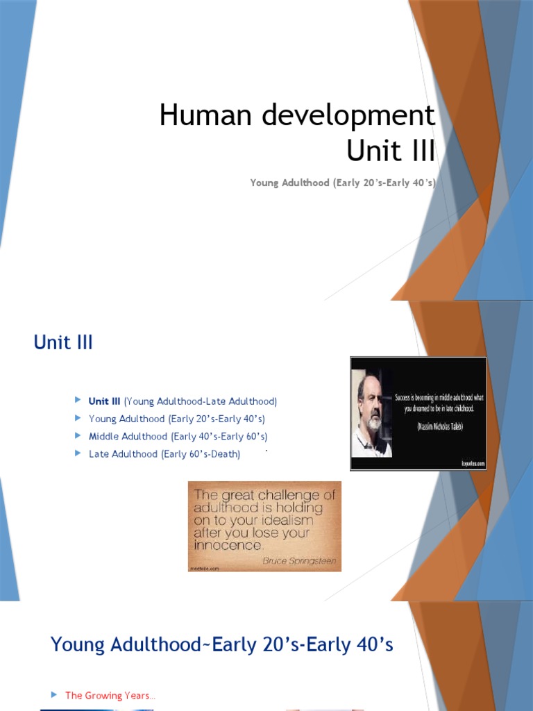 ALG Unit III - Young Adulthood | PDF