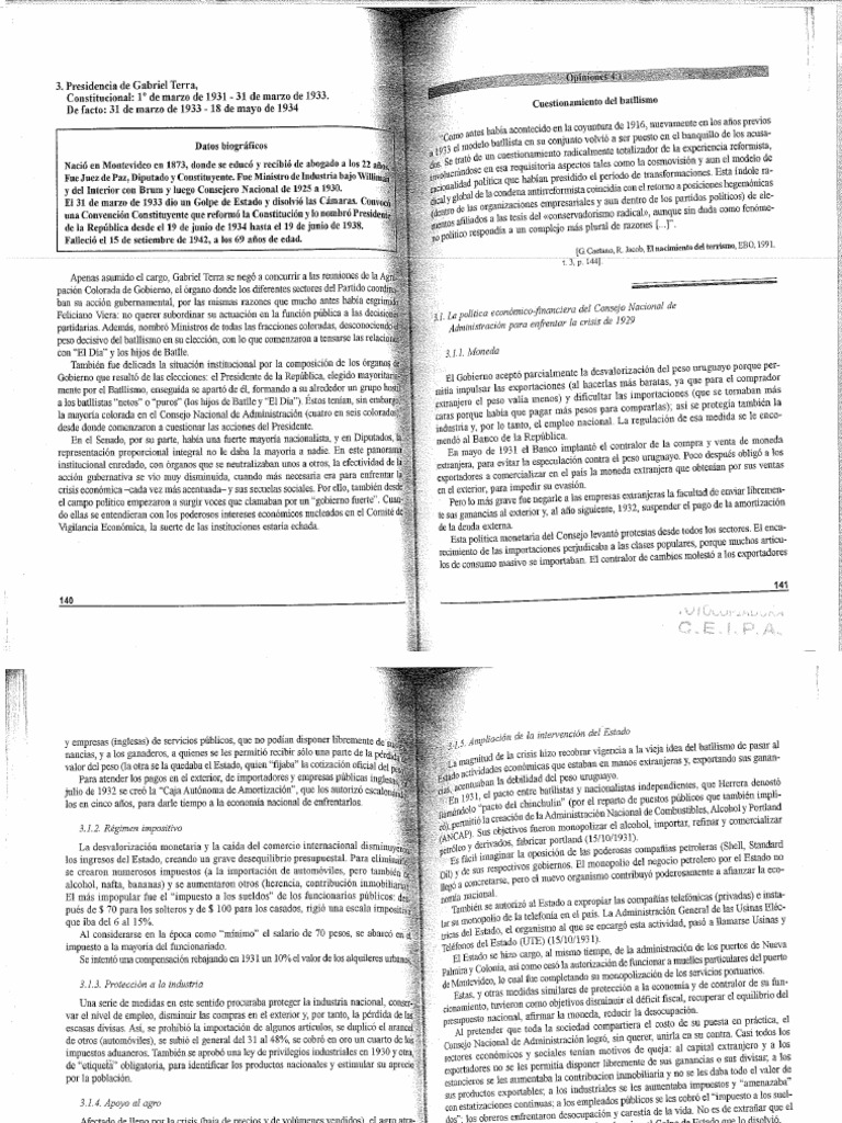 Nahum, B. Manual de Historia Del Uruguay 1903-2010!69!82 | PDF