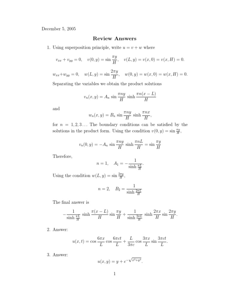 MATH Exam Review Ans | PDF | Teaching Methods & Materials