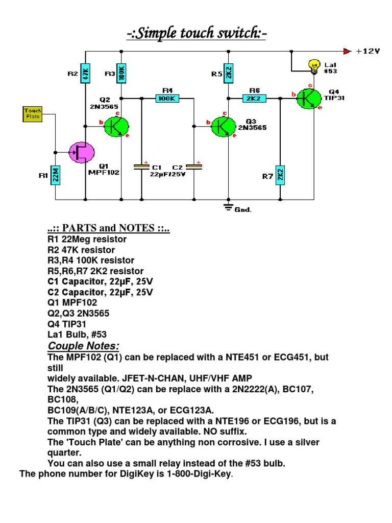 Simple Touch Switch | PDF | Technology & Engineering