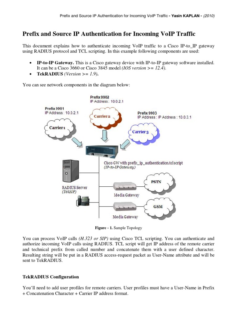 Prefix And Source Ip Authentication For Incoming Voip Traffic Pdf
