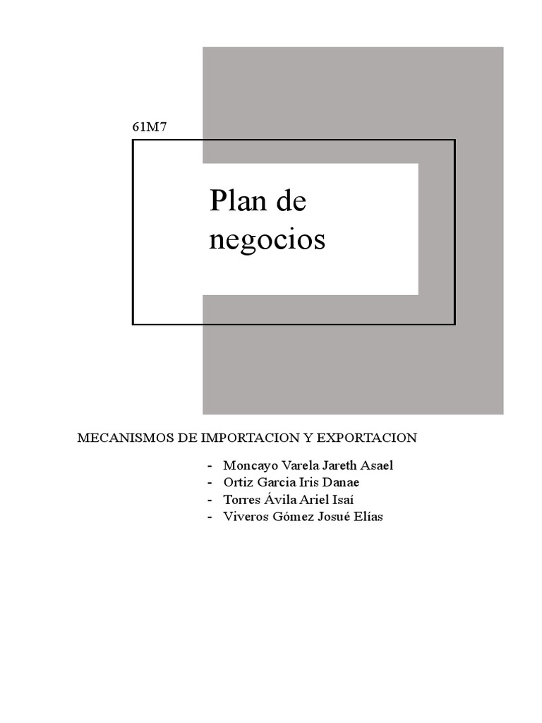 Plan de Negocios | PDF