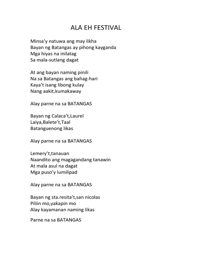 Ala Eh Festival | PDF