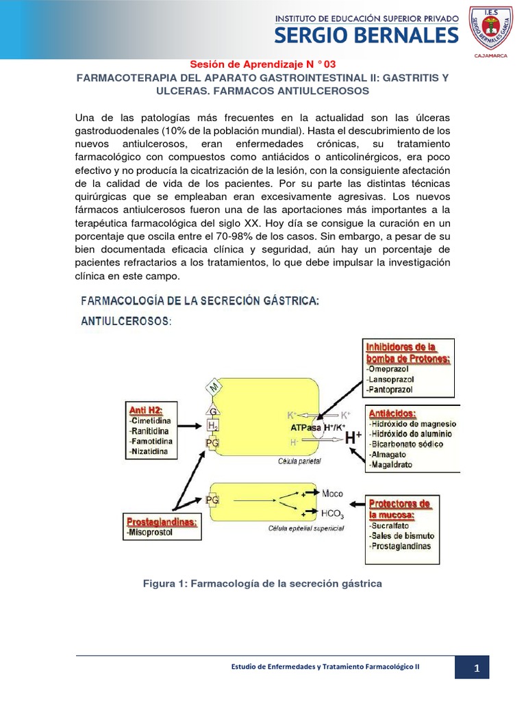 Sesion 3 Farmacos Antiulcerosos | PDF | Drogas | Farmacia