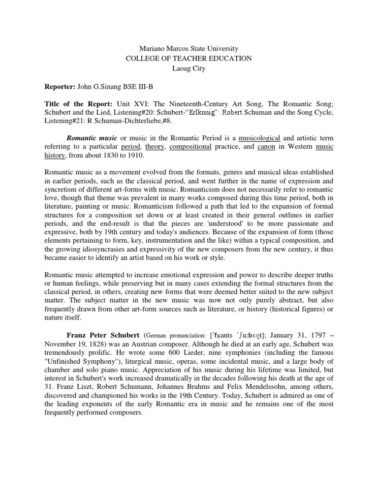 Reporter: John G.Sinang BSE III-B Title of The Report: Unit XVI: The ...