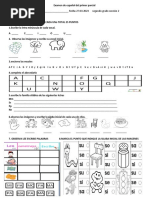 Evaluación de Español Primer Grado | PDF | Artes del Lenguaje y ...