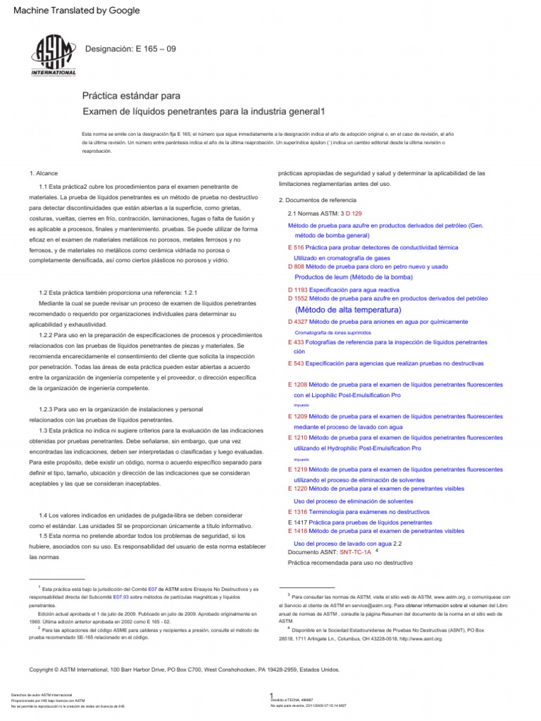 Astm e 165 - 2009 | PDF