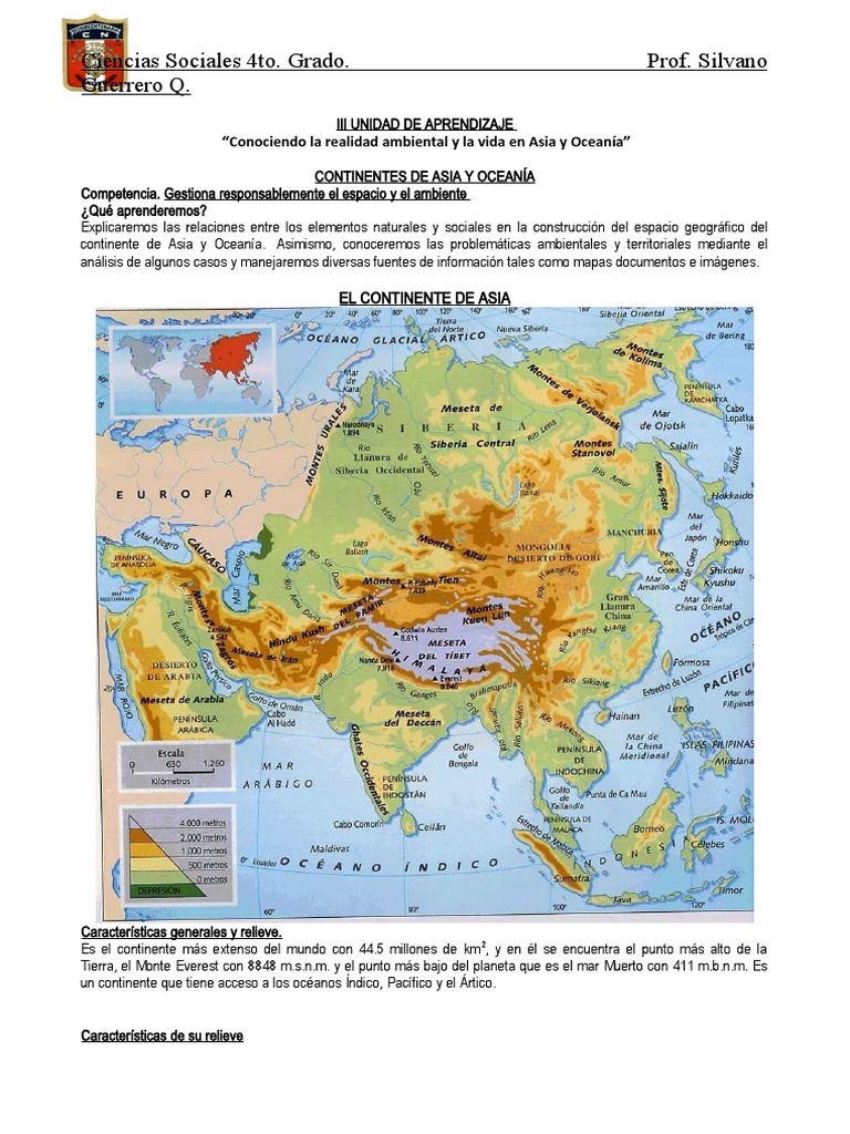 Continentes de Asia y Oceanía | PDF | Cuatro tigres asiáticos | Asia