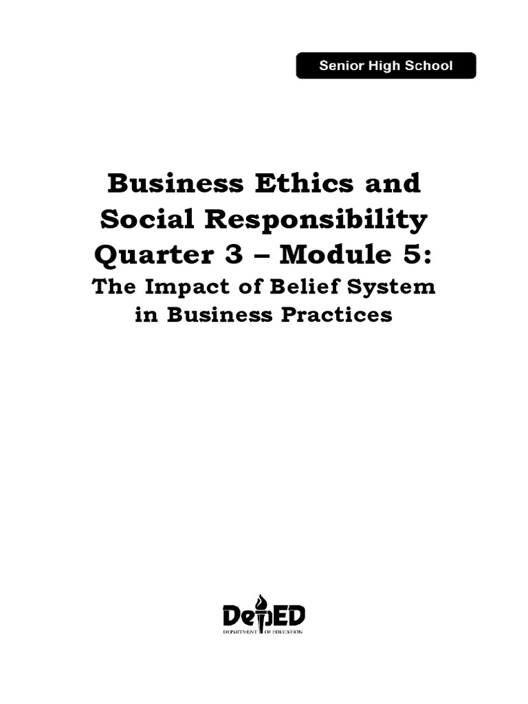 Bus Ethics q3 Mod5 Impact of Belief System Final - Compress 1 | PDF | Moksha | God