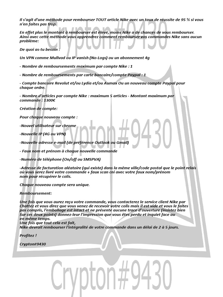Refund Nike Crypt | PDF