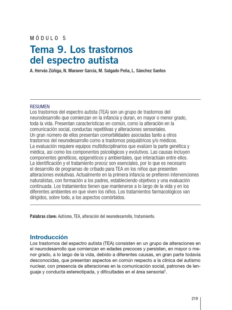 5 Trastorno Del Espectro Autista Pdf Espectro Autista Manual Diagnóstico Y Estadístico De 