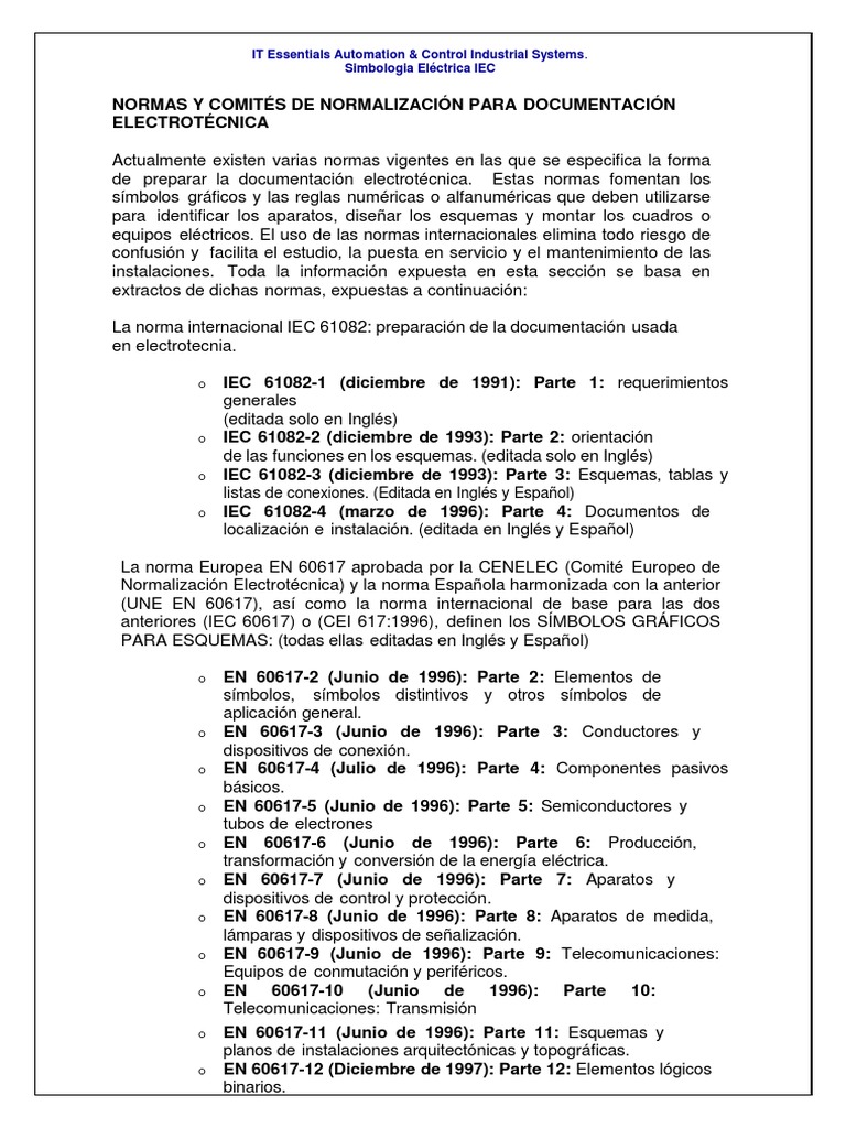 Simbologia IEC | PDF