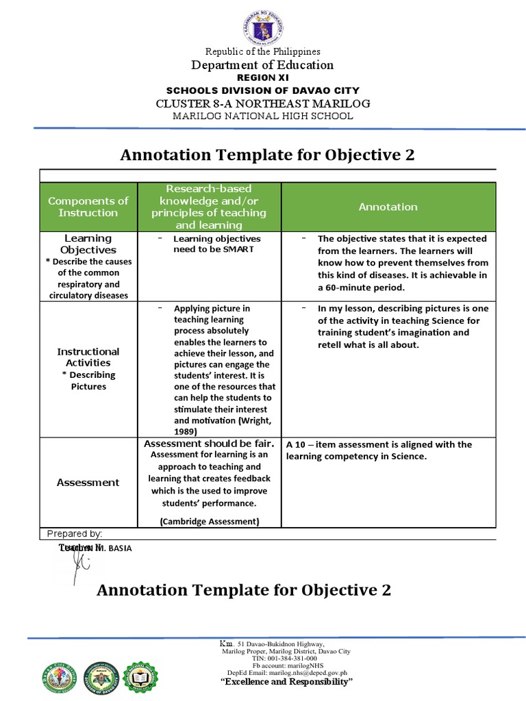 ANNOTATION OBJ. 2 Science | PDF