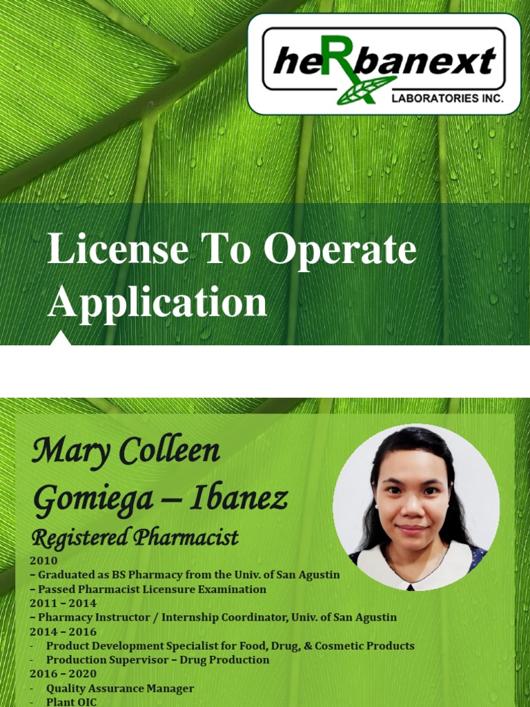 LTO Application | PDF | Pharmacist | Pharmacy