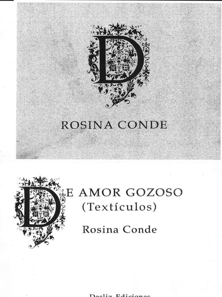 Rosina Conde - de Amor Gozoso (Textículos) | PDF