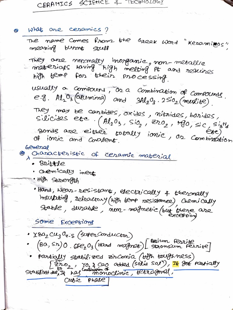Clay Notes (4th Sem) | PDF | Materials