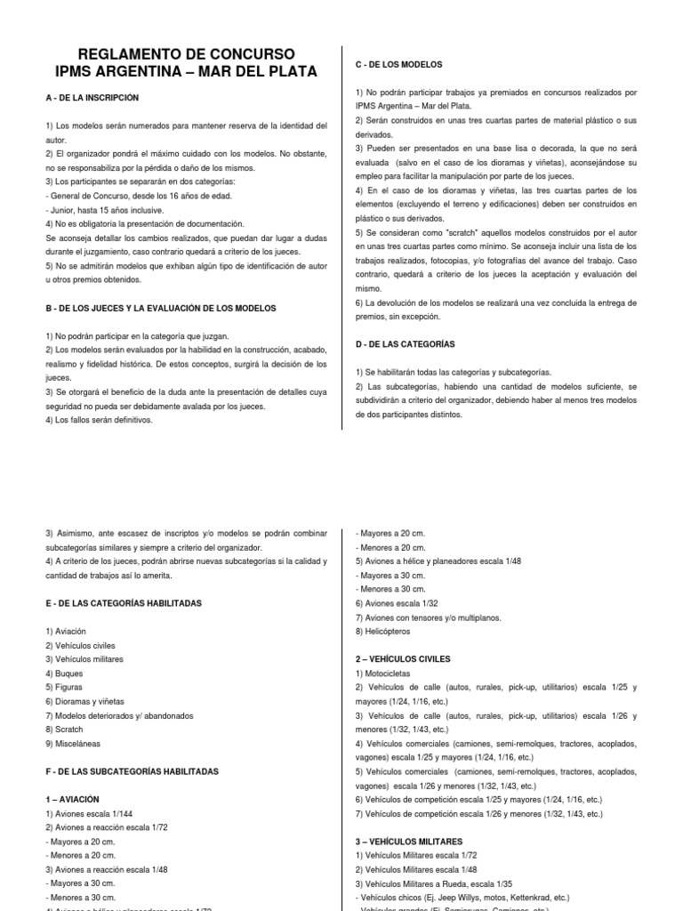 Reglamento Ipms Argentina | PDF