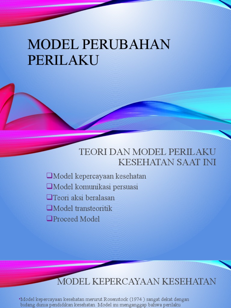4. Model perubahan perilaku | PDF