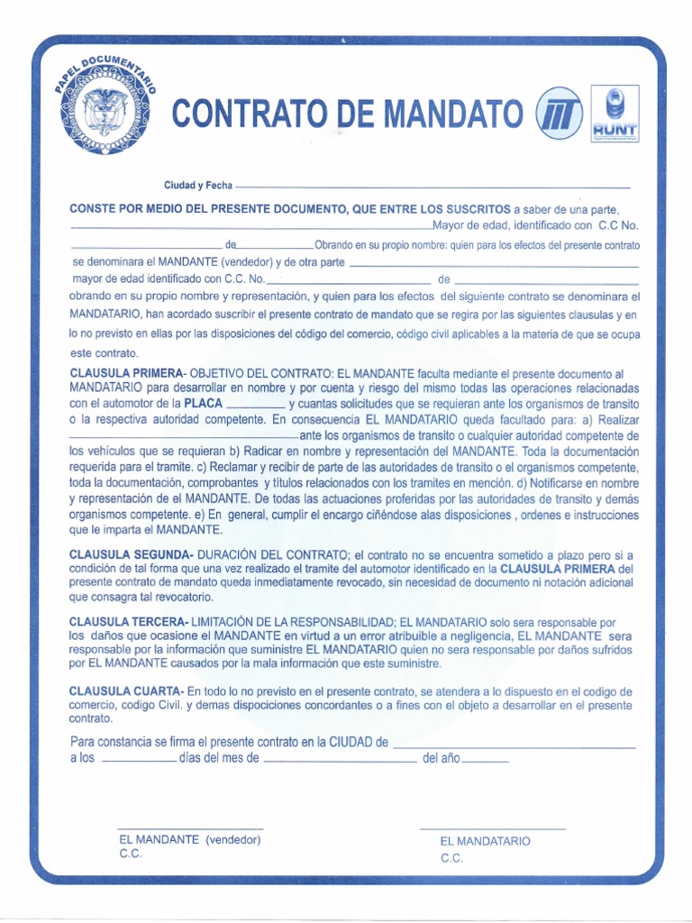 Contrato de Mandato | PDF