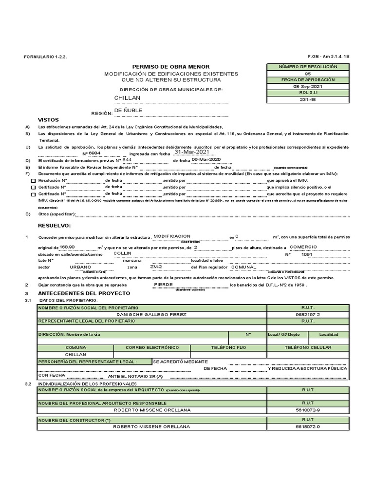 Permiso de Obra Menor | PDF