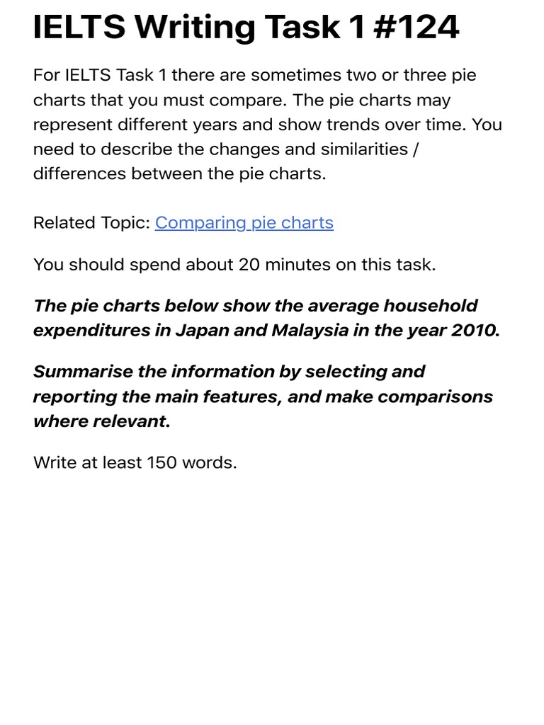 Preparation For IELTS Exam - IELTS Writing Task 1 #124 | PDF