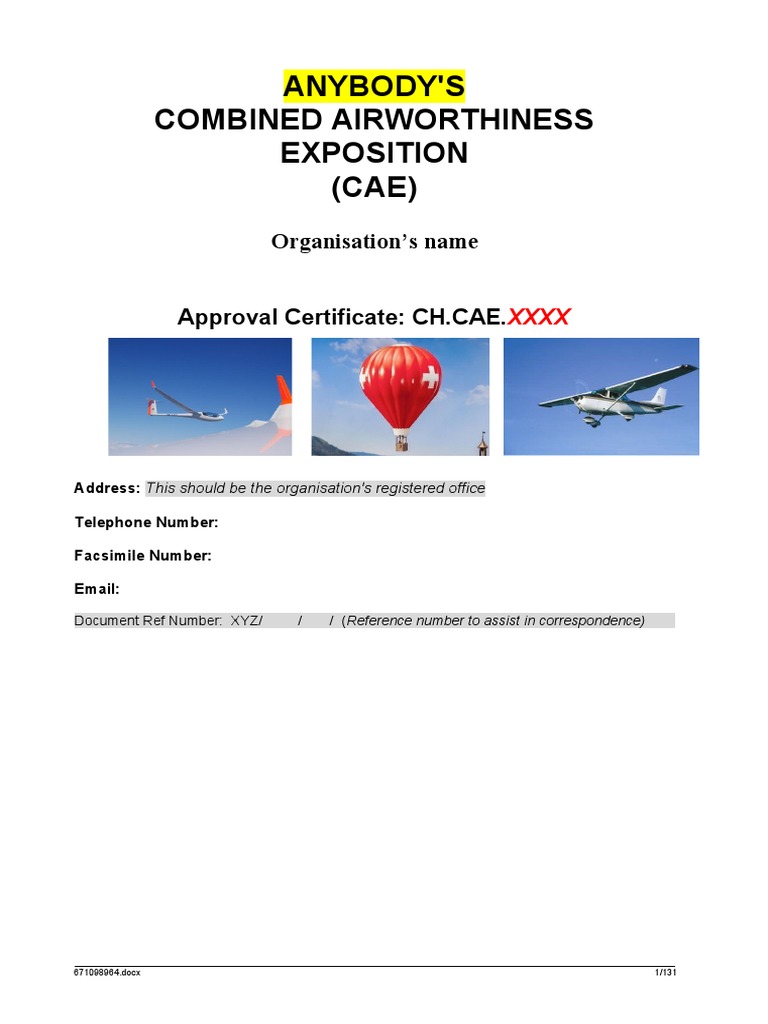 Combined Airworthiness Exposition Guide | PDF | Airplane | Aircraft