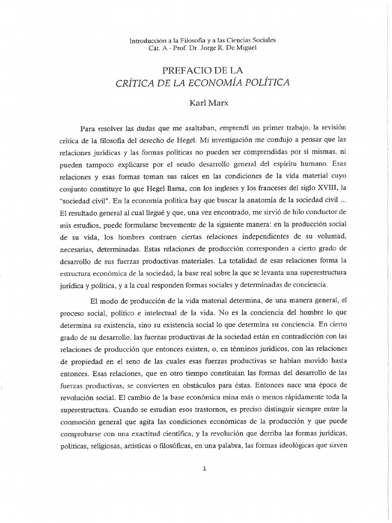 Critica de La Economia Politica Marx | PDF Critica de La Economia Politica Marx | PDF
