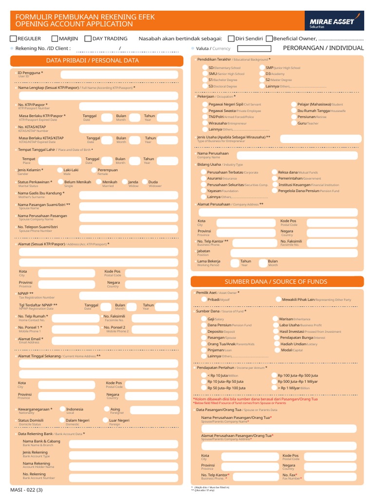 Form Mandiri | PDF