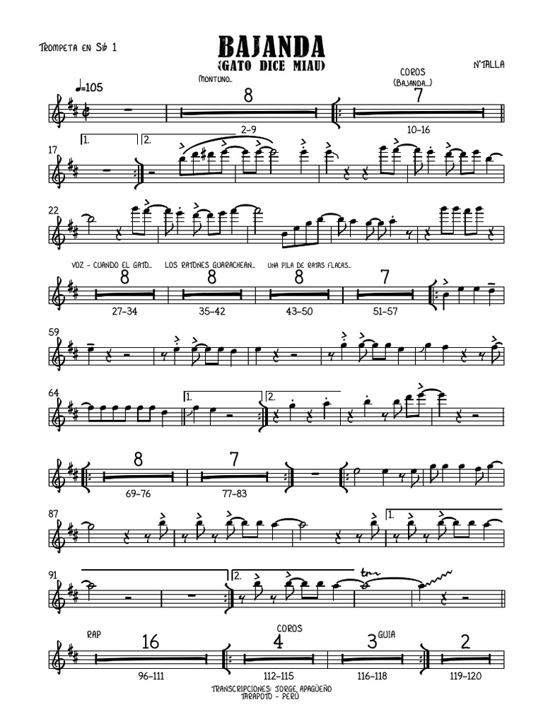 Bajanda - Ntalla - Partes | PDF