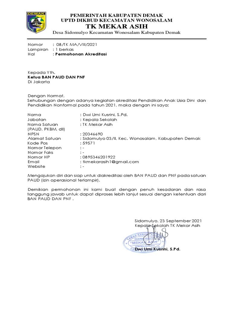 Undangan Pendampingan Akreditasi | PDF | Bisnis | Pengelolaan Keuangan & Uang