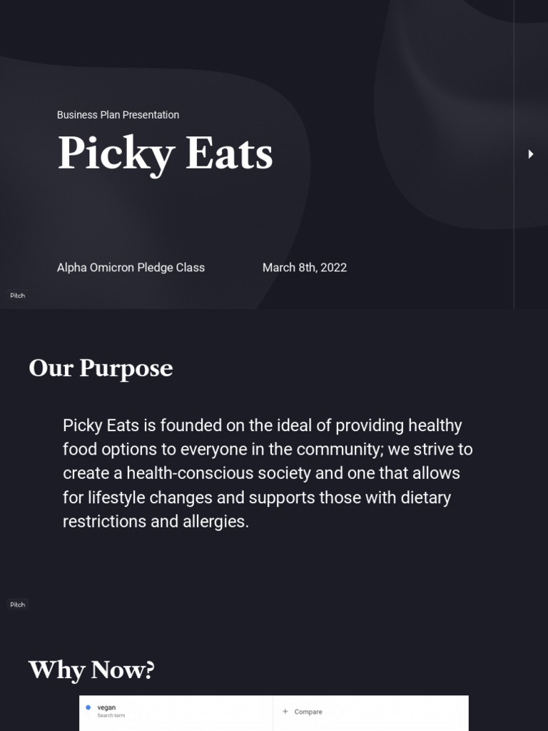 Picky Eats Business Plan 2022 | PDF | Marketing | Advertising