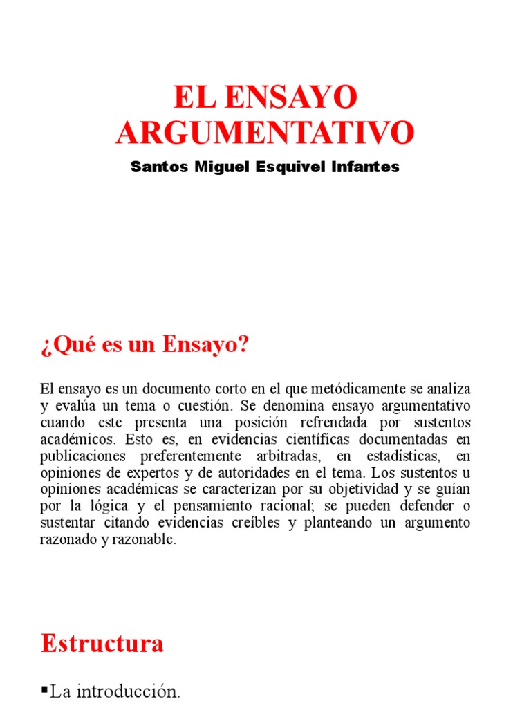 El Ensayo Argumentativo | PDF | Ensayos | Las emociones